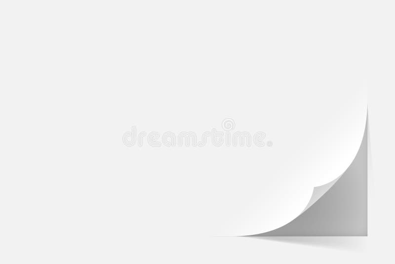 White Sheet of Paper Corner. Vector Illustration Stock Vector ...