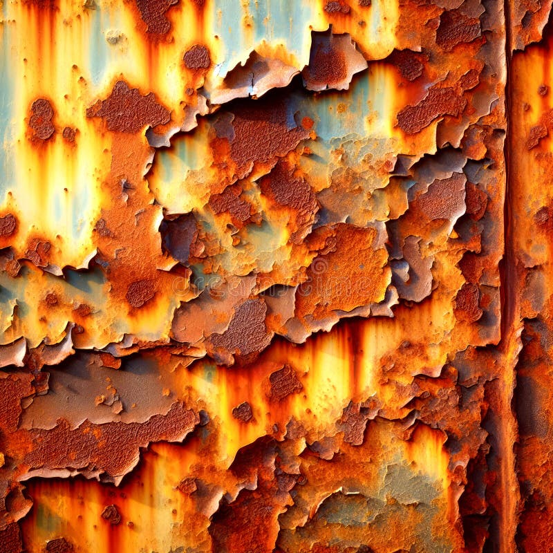 Sheet of Peeling and Flacking Paint and Rust Stock Illustration ...