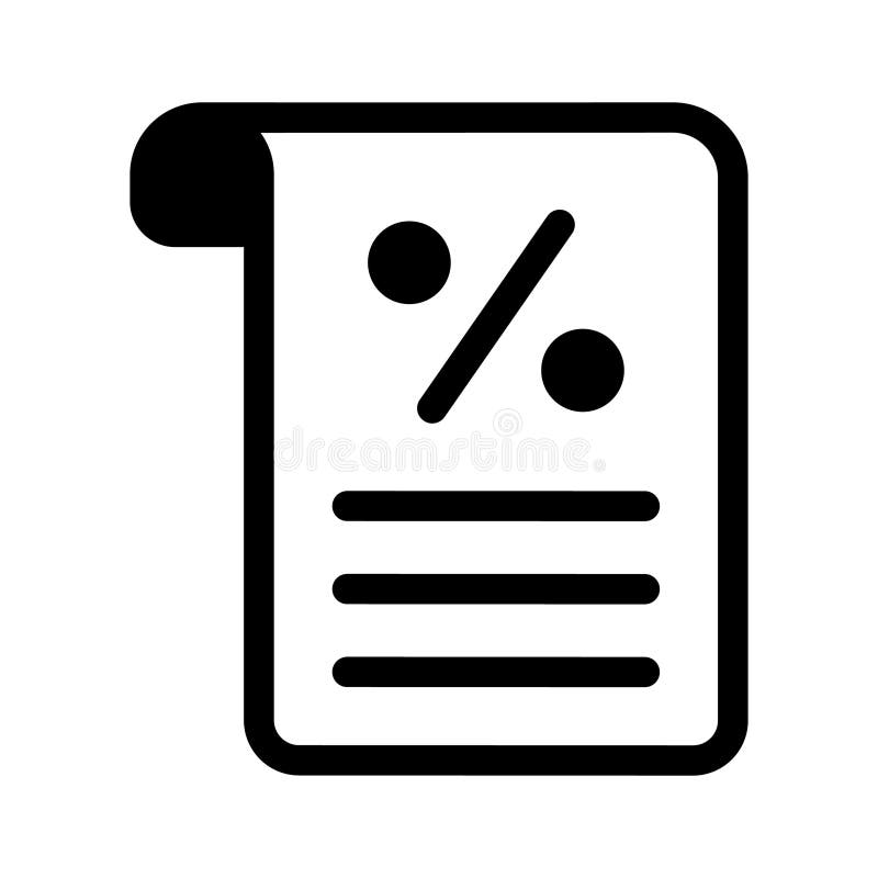 A Sheet with a Percentage Symbol, for Rates or Analytics Stock ...