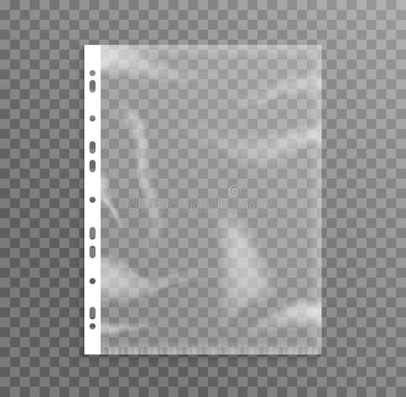 Sheet Plastic Protector, Clear Folder File. Punched Pocket Sheet Mockup ...