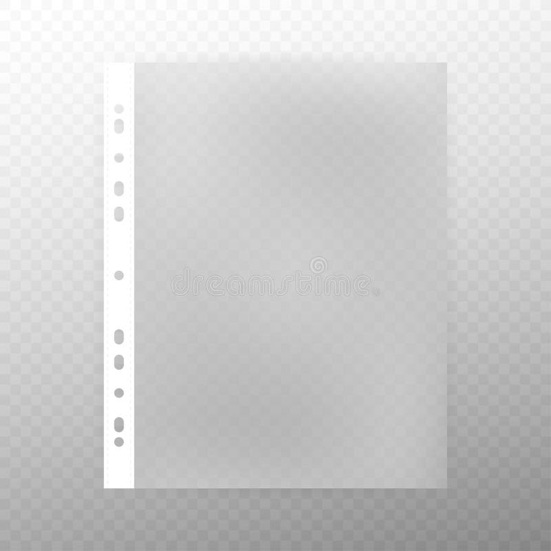 Sheet Plastic Protector, Clear Folder File. Punched Pocket Sheet Mockup ...