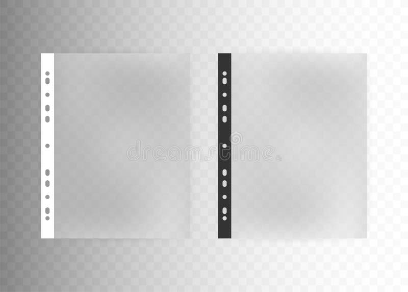 Sheet Plastic Protector, Clear Folder File. Punched Pocket Sheet Mockup ...