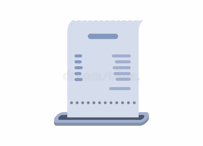 Sheet of Receipt Paper. Simple Flat Illustration Stock Vector ...