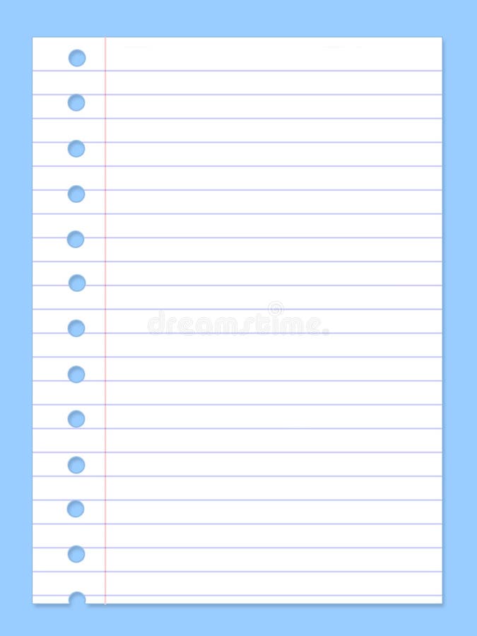 Sheet of ruled paper stock illustration. Illustration of paper - 4665794