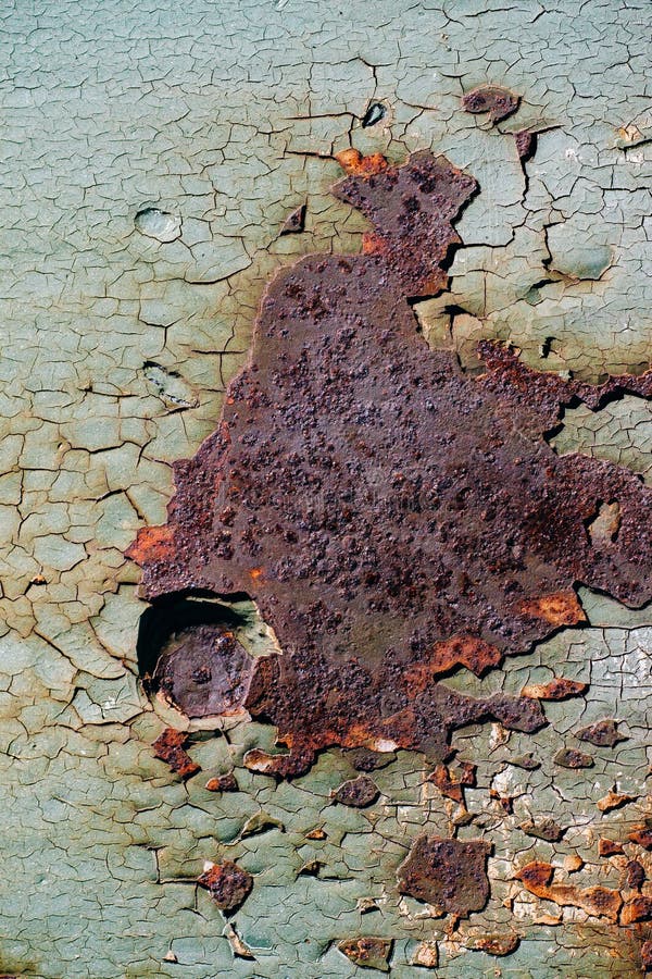 Sheet of Rusty Metal with Cracked and Flaky Paint, a Metal Surface with ...