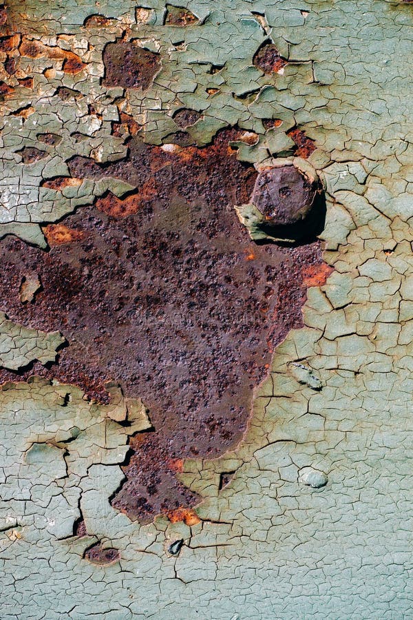 Sheet of Rusty Metal with Cracked and Flaky Paint, a Metal Surface with ...