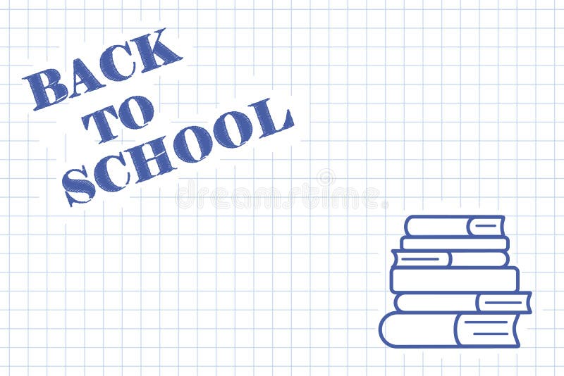 A Sheet Of School Notebook In A Ruler With A Slanting Line. School ...