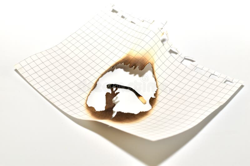 Torn Paper Texture Background Hole Middle Isolated White Stock Photos ...