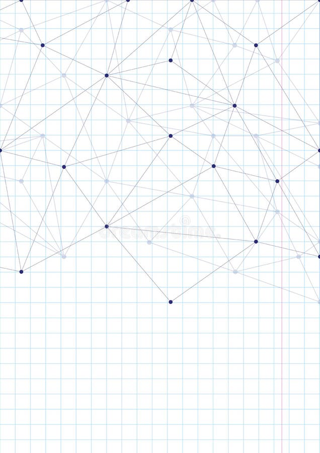 A Sheet of School Notebooks with Abstract Geometrieskim Pattern of Dots ...