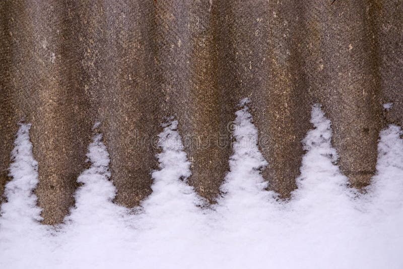 A Sheet of Slate in the Snow Stock Photo - Image of decorative ...