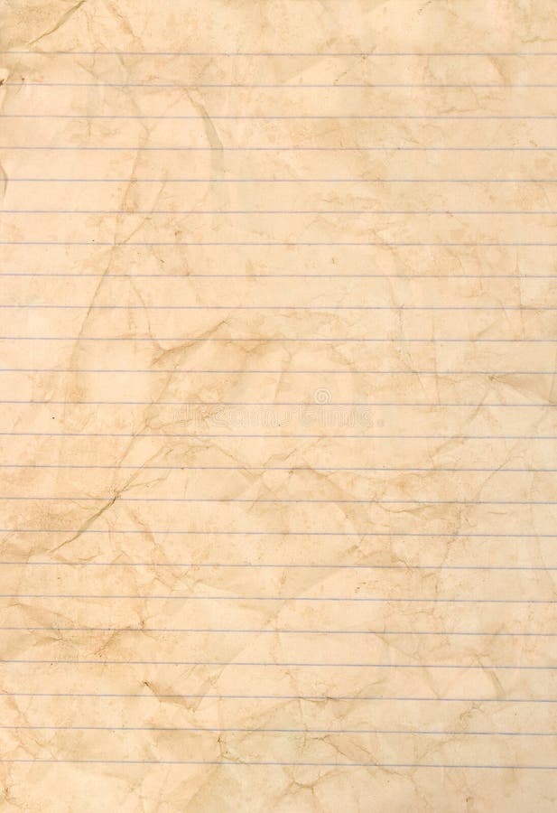 Sheet of Stained Lined Paper Stock Photo - Image of lined, blank: 12053332