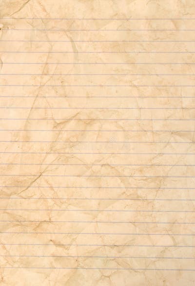 Sheet of Stained Lined Paper Stock Photo - Image of lined, blank: 12053332