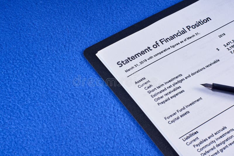 Statement of Financial Position Stock Photo - Image of cash, financial ...