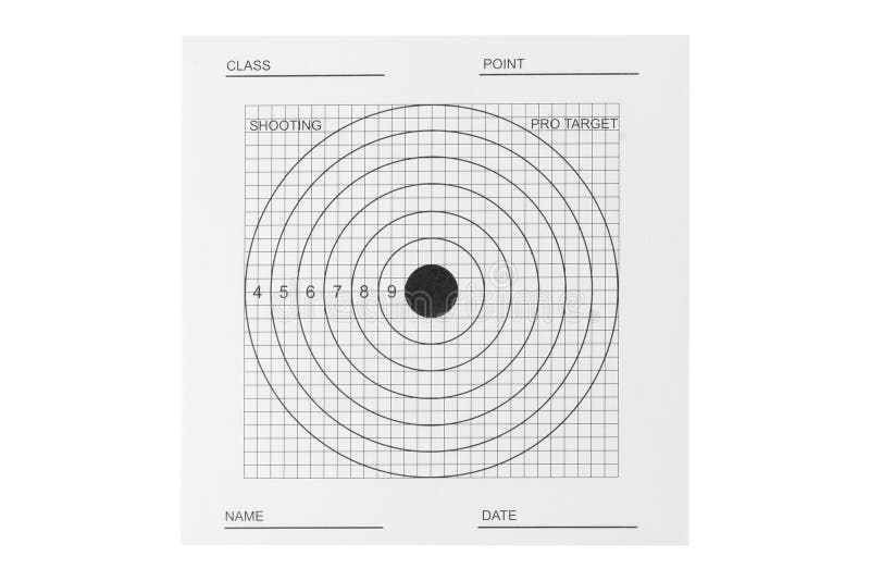 Sheet with Target. Marked Target Stock Photo - Image of bullseye ...