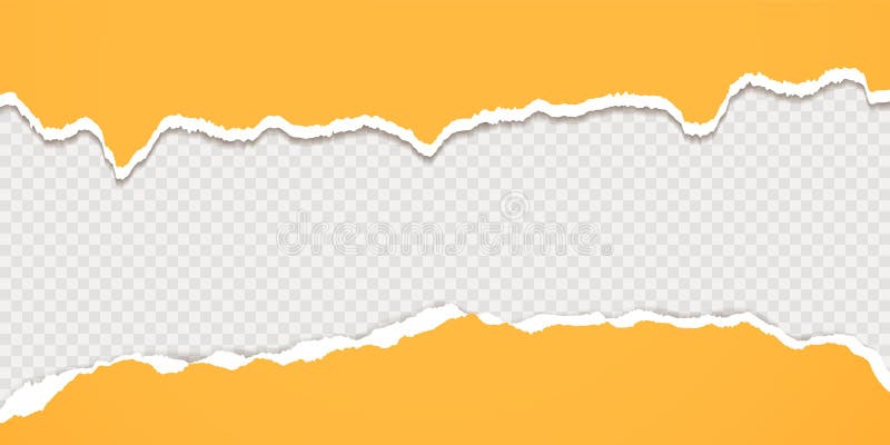 Pieces of Jagged Yellow Paper. Vector Design Template. Stock Vector ...