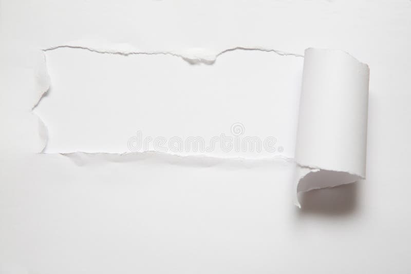 The sheet of torn paper stock image. Image of concepts - 3907349