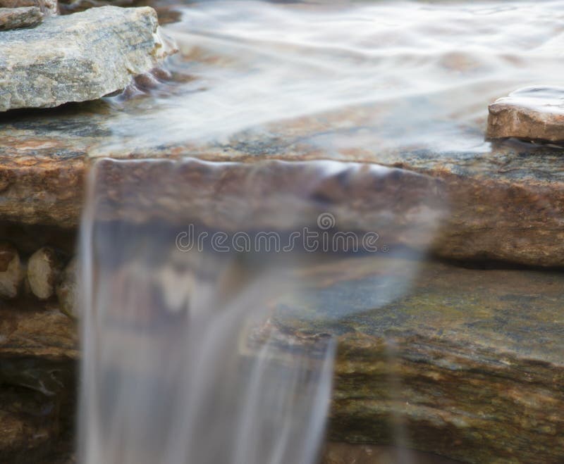 Sheet of Water on a Small Cascade Stock Image - Image of flowing, grey ...