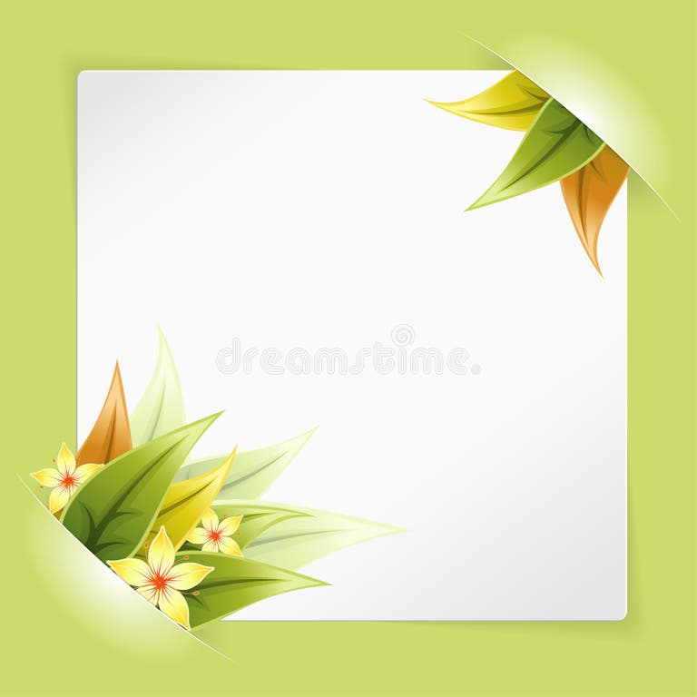 Sheet of White Paper Mounted in Pockets Stock Vector - Illustration of ...