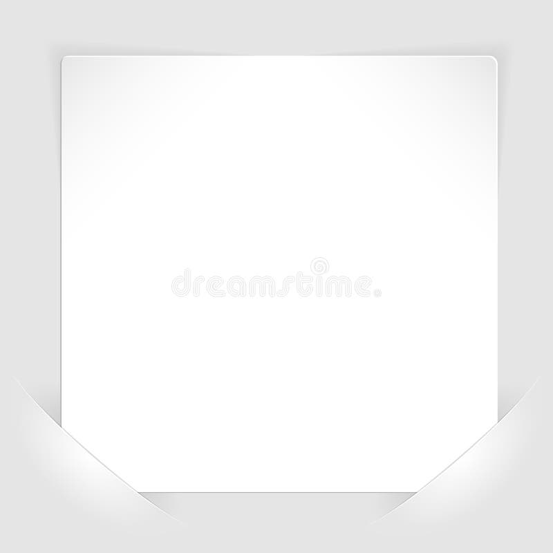Sheet of White Paper Mounted in Pockets Stock Vector - Illustration of ...