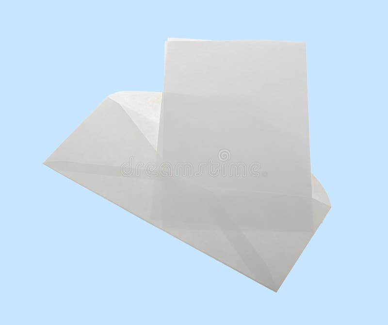 Sheet of White Paper Sticking Out of Postal Envelop. Stock Image ...