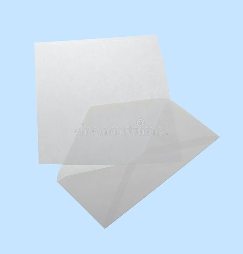 Sheet of White Paper Sticking Out of Postal Envelop. Stock Image ...