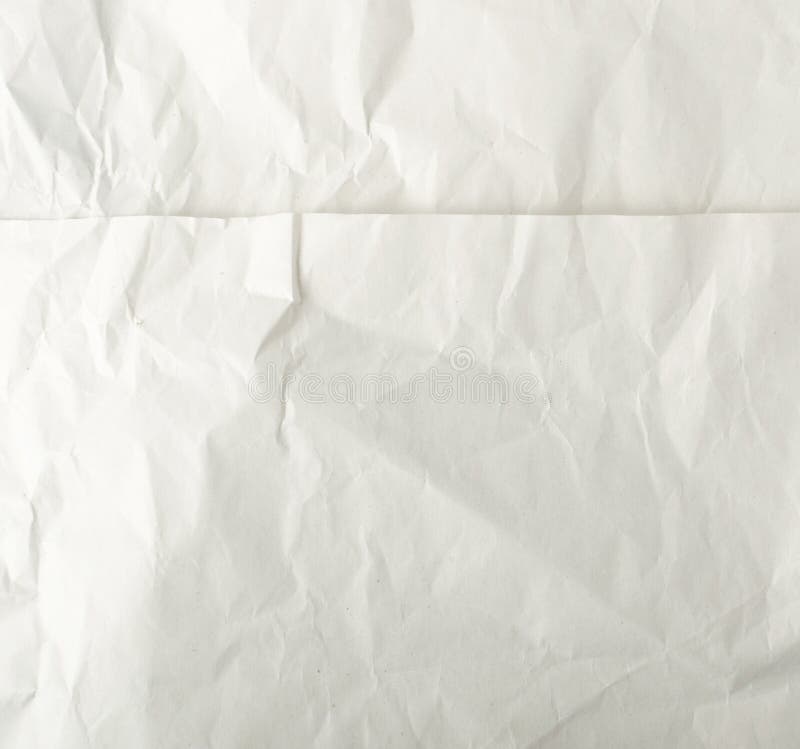 Sheet of White Thin Crumpled Craft Paper Background Stock Photo - Image ...