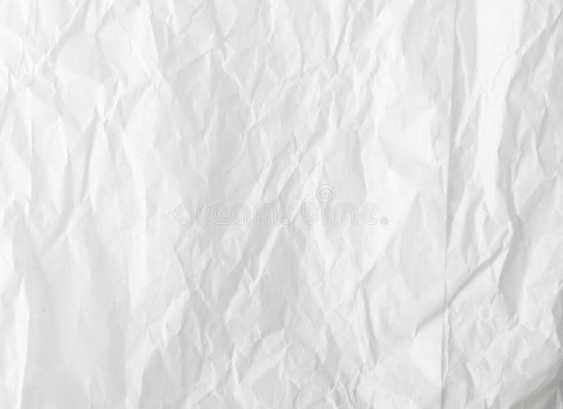 Sheet of White Thin Crumpled Craft Paper Background Stock Image - Image ...