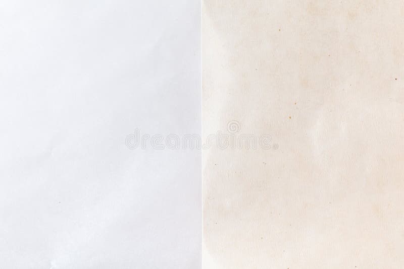 Sheet of White Thin Parchments Background Top View. Wrinkled Wrapping ...