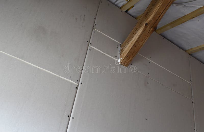 Sheetrock and insulation stock photo. Image of seams - 15691972