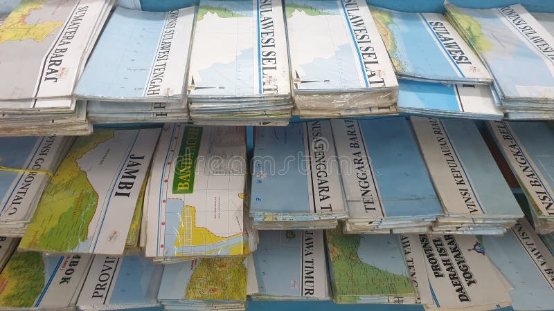 Sheets of Ancient Map Paper. Stack of Paper Maps for Sale. Map Paper ...