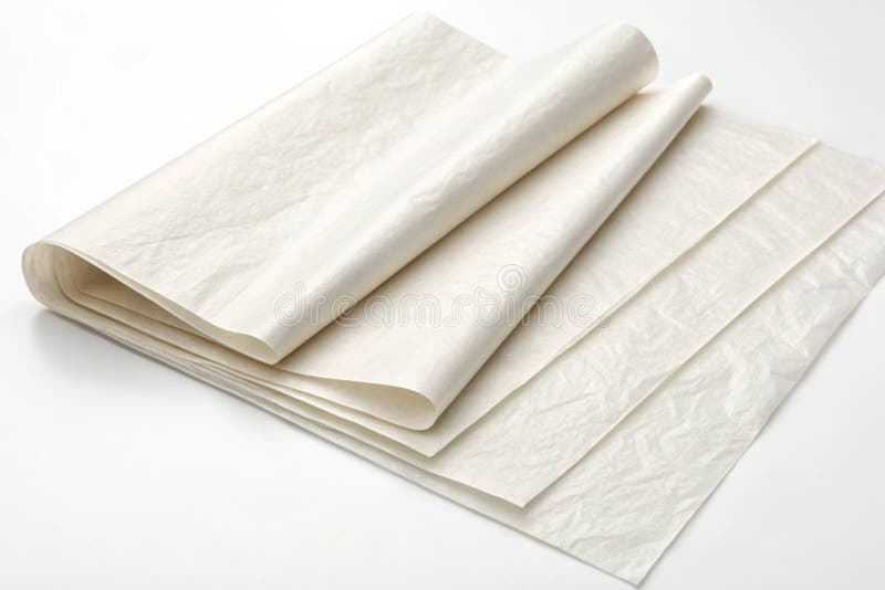 Sheets of Baking Paper on White Background Stock Illustration ...