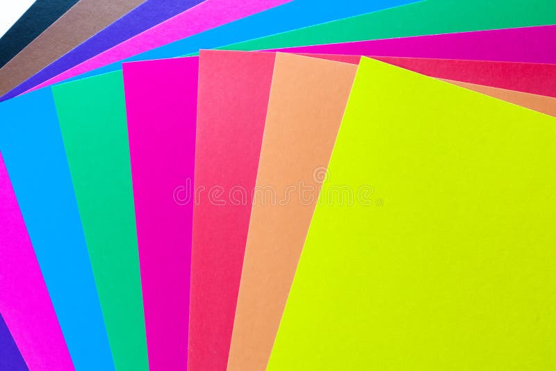 Sheets of colored paper stock photo. Image of bright - 78058842