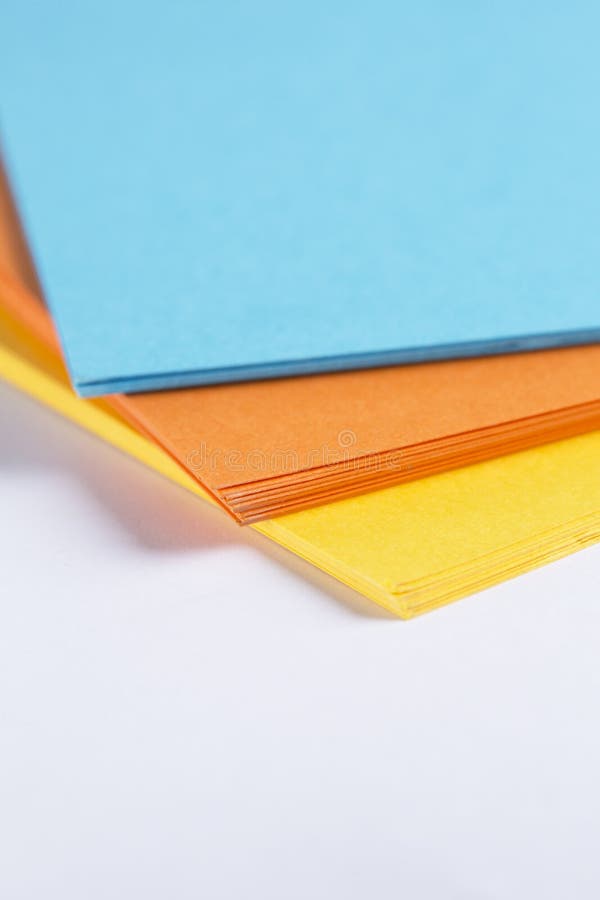 Sheets of Coloured Paper Stacked on Top of Each Other Stock Image ... Sheets of Coloured Paper Stacked on Top of Each Other Stock Image ...