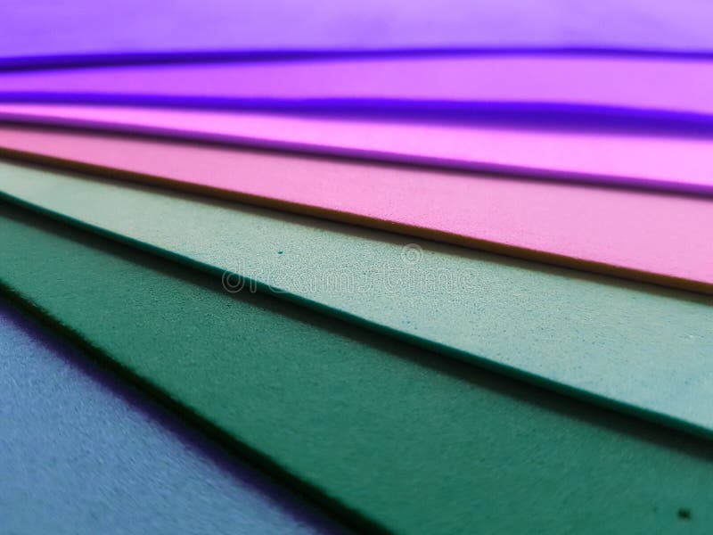Sheets of Foamy in Various Colors Stacked with Appearance of Stair ...