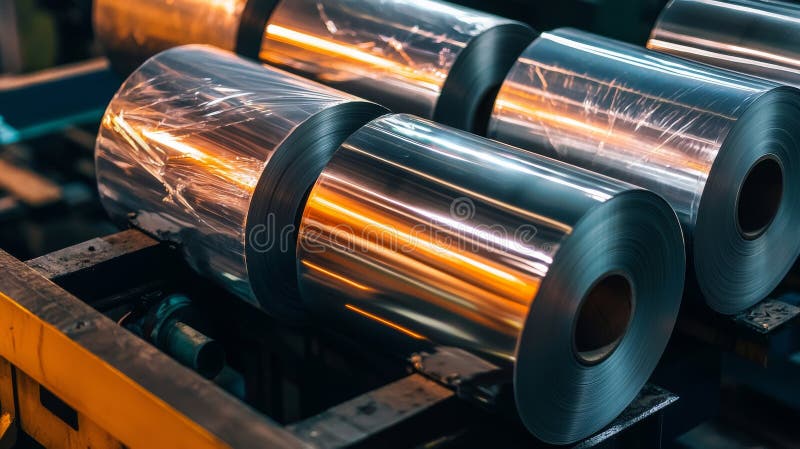 Sheets of Galvanized Steel Stored within a Factory or Warehouse. Stock ...