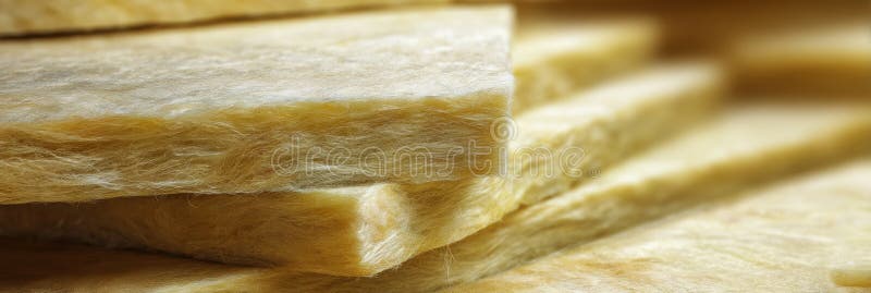 Glass Wool Insulation Sheets Exposed To Light, Showcasing Texture and ...