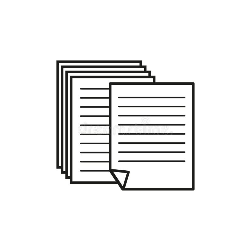 Sheets Icon. Concept Graphic Design Element. Vector Illustration. Stock ...