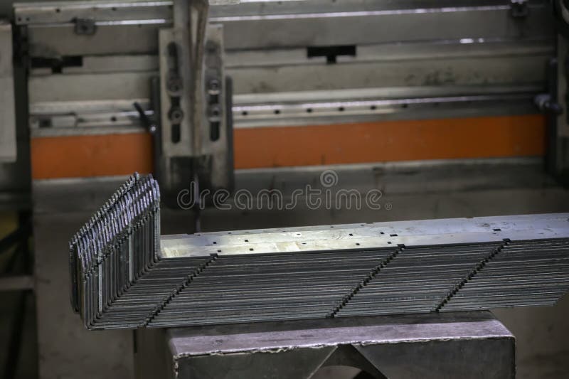 Sheets of Metal and Blanks in the Workshop of a Metallurgical Stock ...