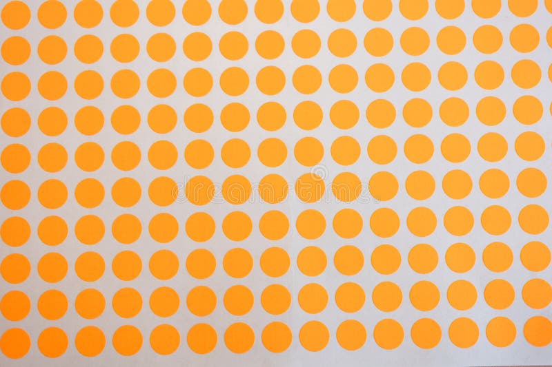 Sheets of Mini Circle Orange Stickers Stock Illustration - Illustration ...
