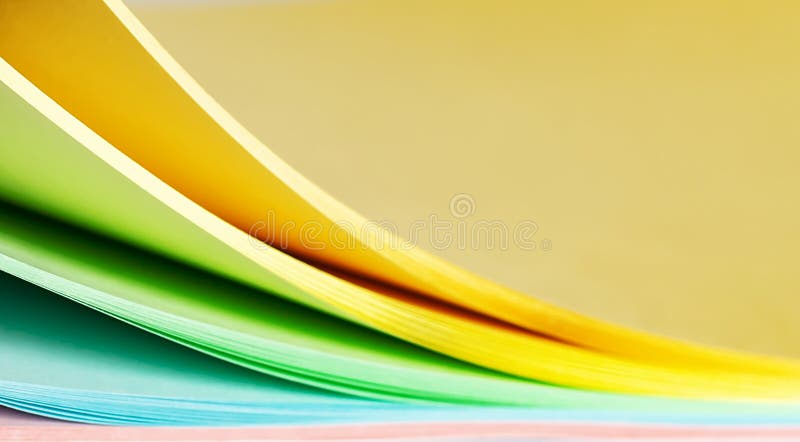 Sheets of a Multi-colored Paper on a White Background Stock Image ...