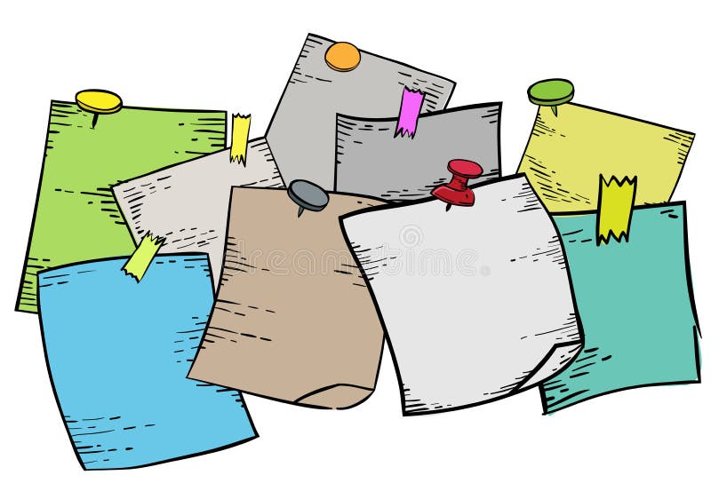 Hand Write Paper Drawing Pin Stock Illustrations – 413 Hand Write Paper ...