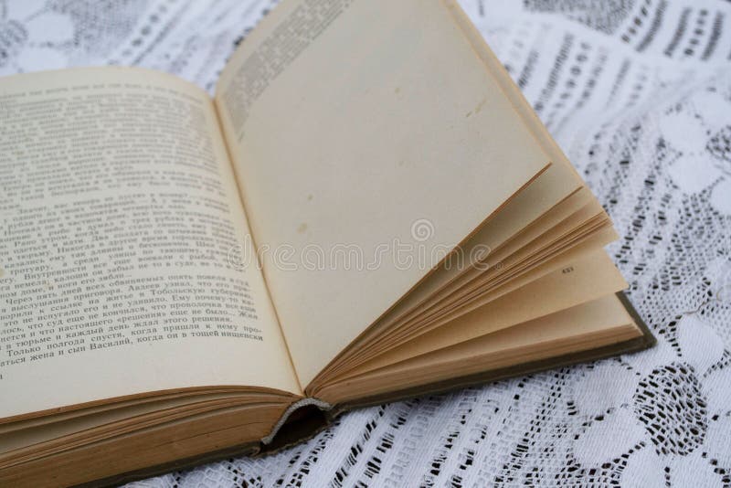 Sheets of an Open Book Close-up, an Open Book on Nature, Reading a Book ...