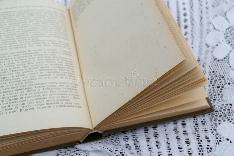 Sheets of an Open Book Close-up, an Open Book on Nature, Reading a Book ...