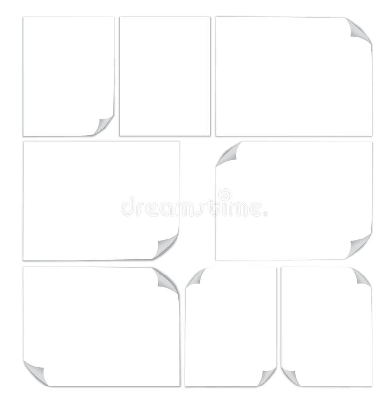 Vector A4 Format Paper with Shadows on Transparent Background. Stock ...