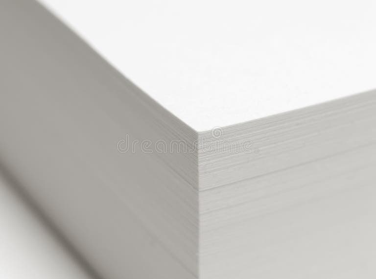 Sheets of paper stock image. Image of desk, stack, macro - 3628287