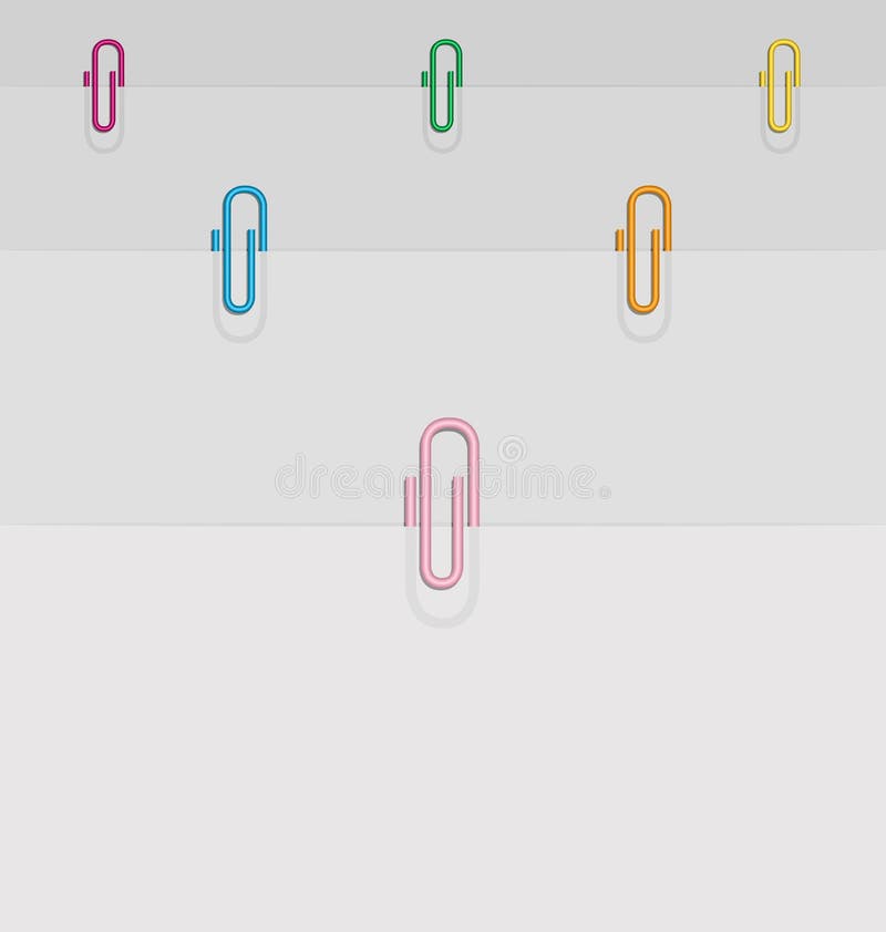 4 sheets of paper clips stock vector. Illustration of notice - 45068318