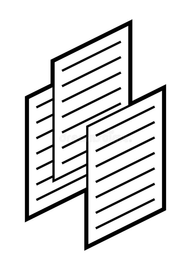 Sheets of Paper Icon in Isometry. Image for Website, App, Logo, UI ...