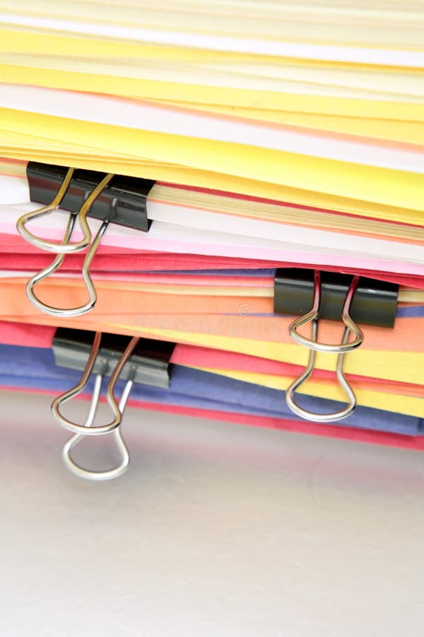 Sheets of Paper and Paperclips Stock Image - Image of bind, sheets: 2559039