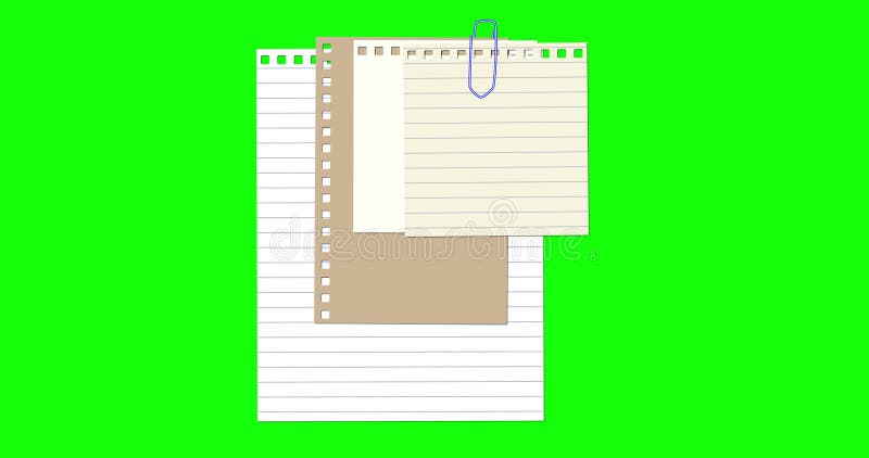 Sheets Paper Sheets are Stapled Together Animated Stock Footage - Video ...
