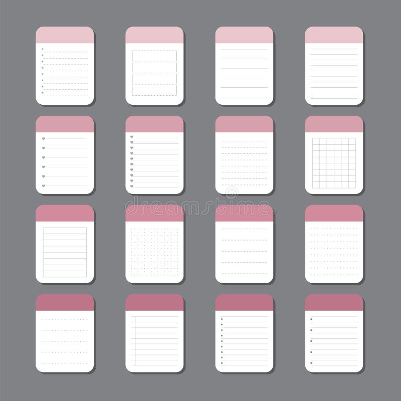Sheets of Paper. Template Notepad Design Stock Vector - Illustration of ...